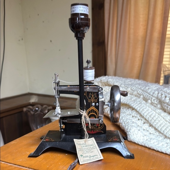 Other | Vintage Black Sewing Machine Lamp | Poshmark